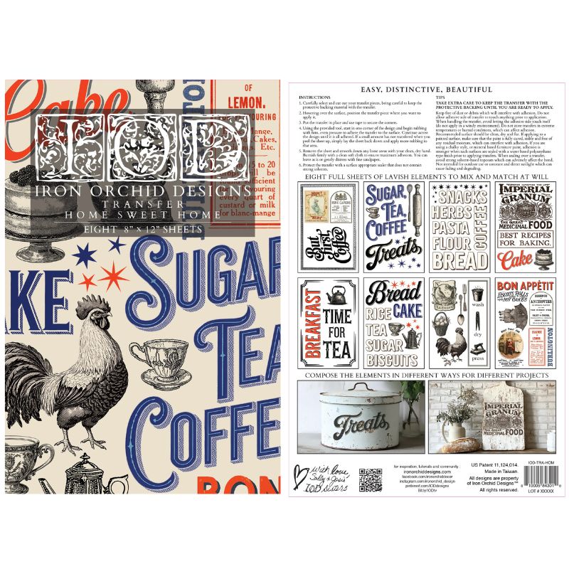 Home Sweet Home IOD Transfer (8"x12" pad-8 sheets ) Q2 2025 - Iron Orc ...